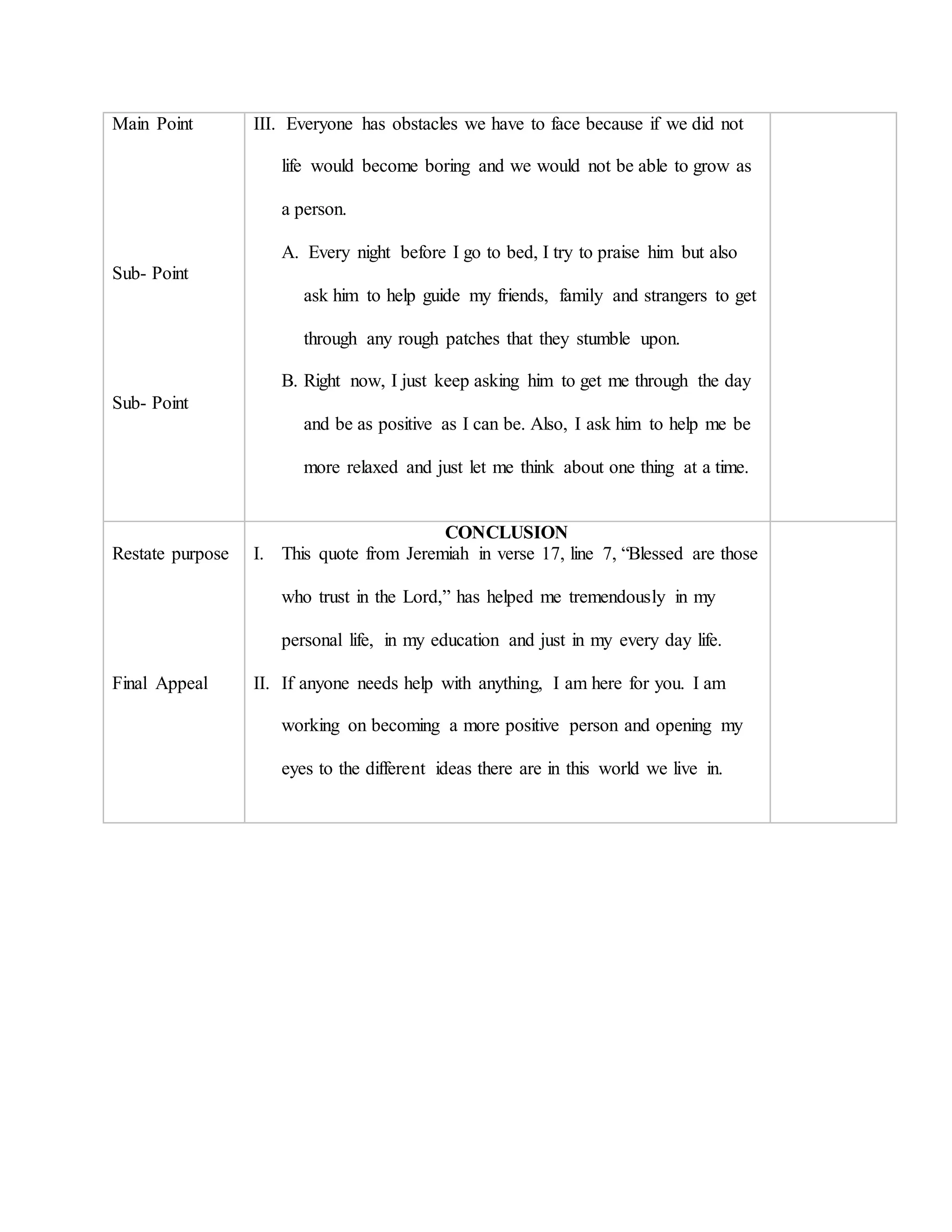 Proverb Speech | DOCX