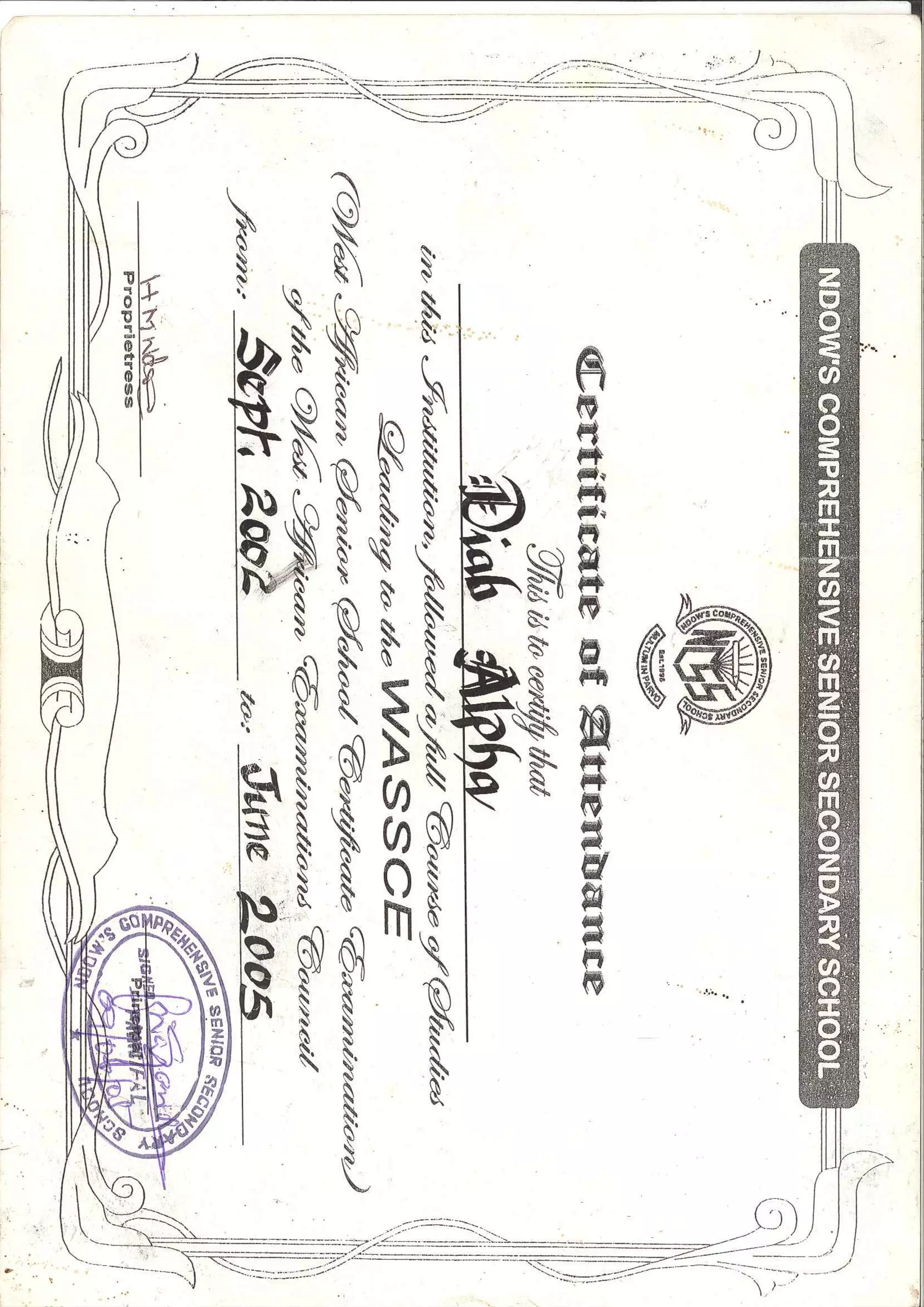 WASSCE Certificate | PDF