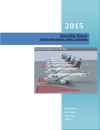 Internship Report Of PIA | DOCX