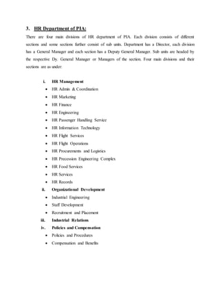 Internship Report Of PIA | DOCX