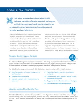 2015-09 Lockton Global Benefits Practice brochure | PDF
