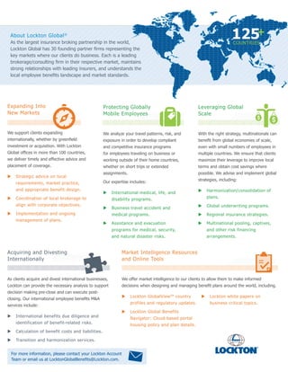 2015-09 Lockton Global Benefits Practice brochure | PDF