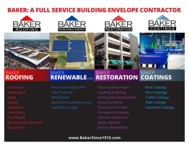 Baker Roofing - Since 1915-Divisions | PPT