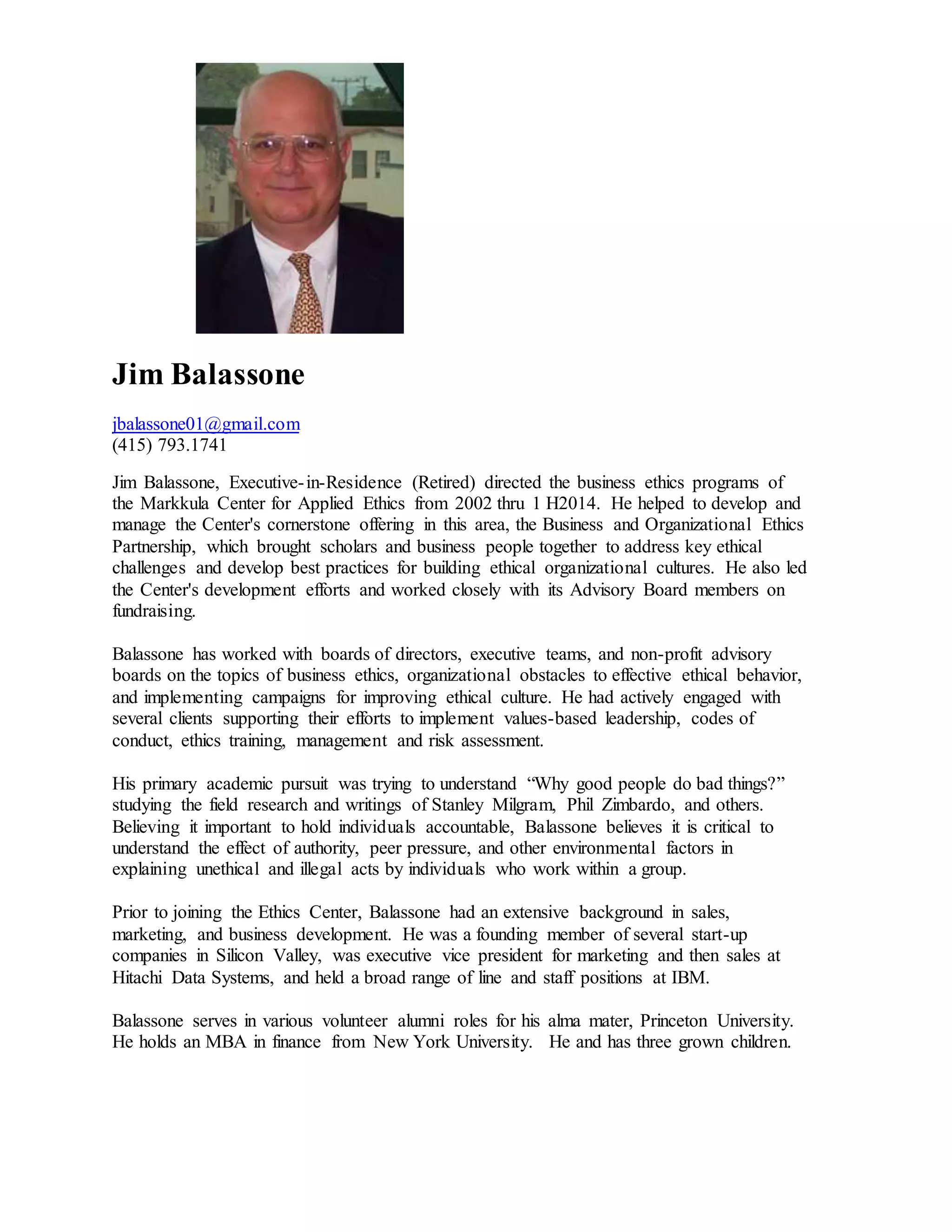 Jim Balassone | PDF
