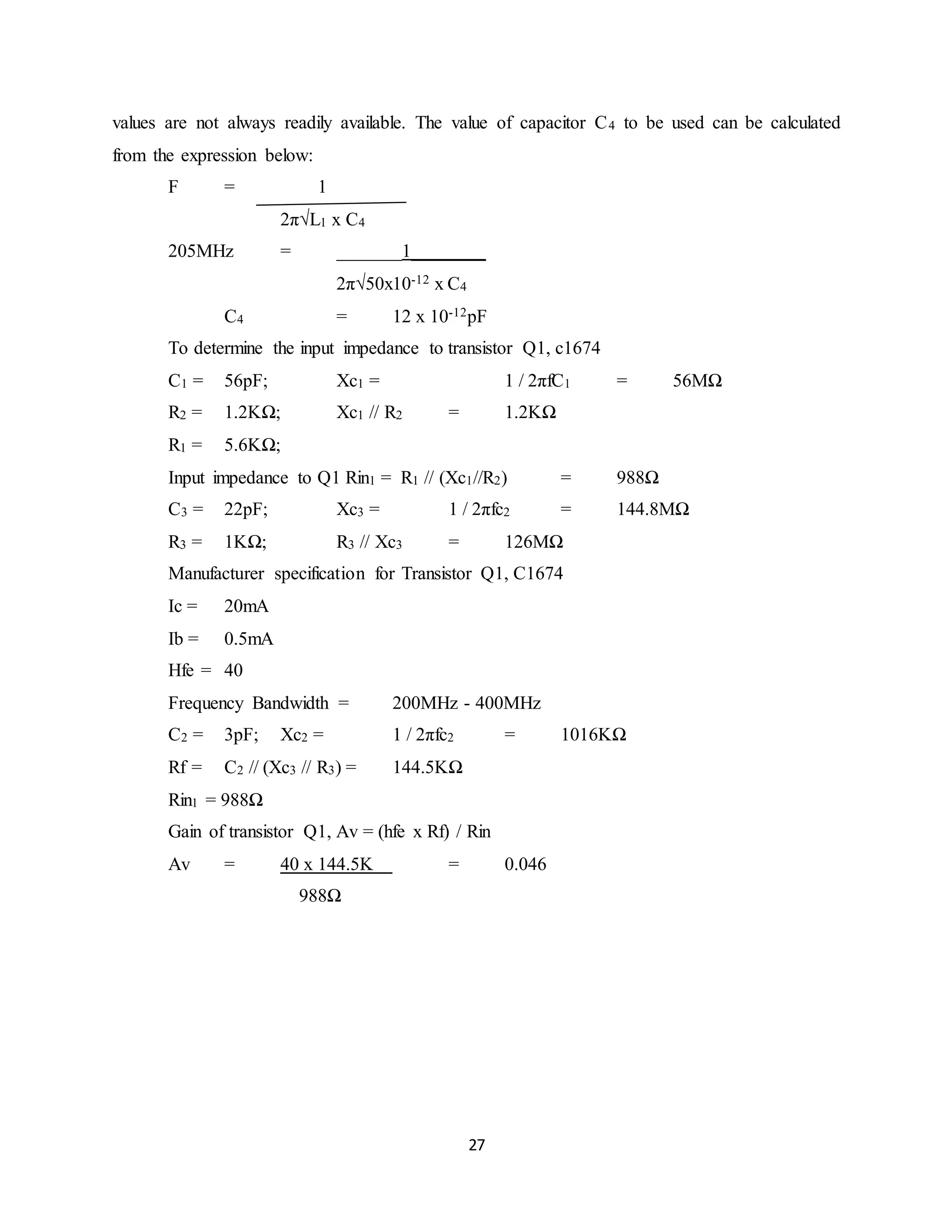 DESIGN AND CONSTRUCTION OF A 50W COLOUR TELEVISION TRANSMITTER | DOCX