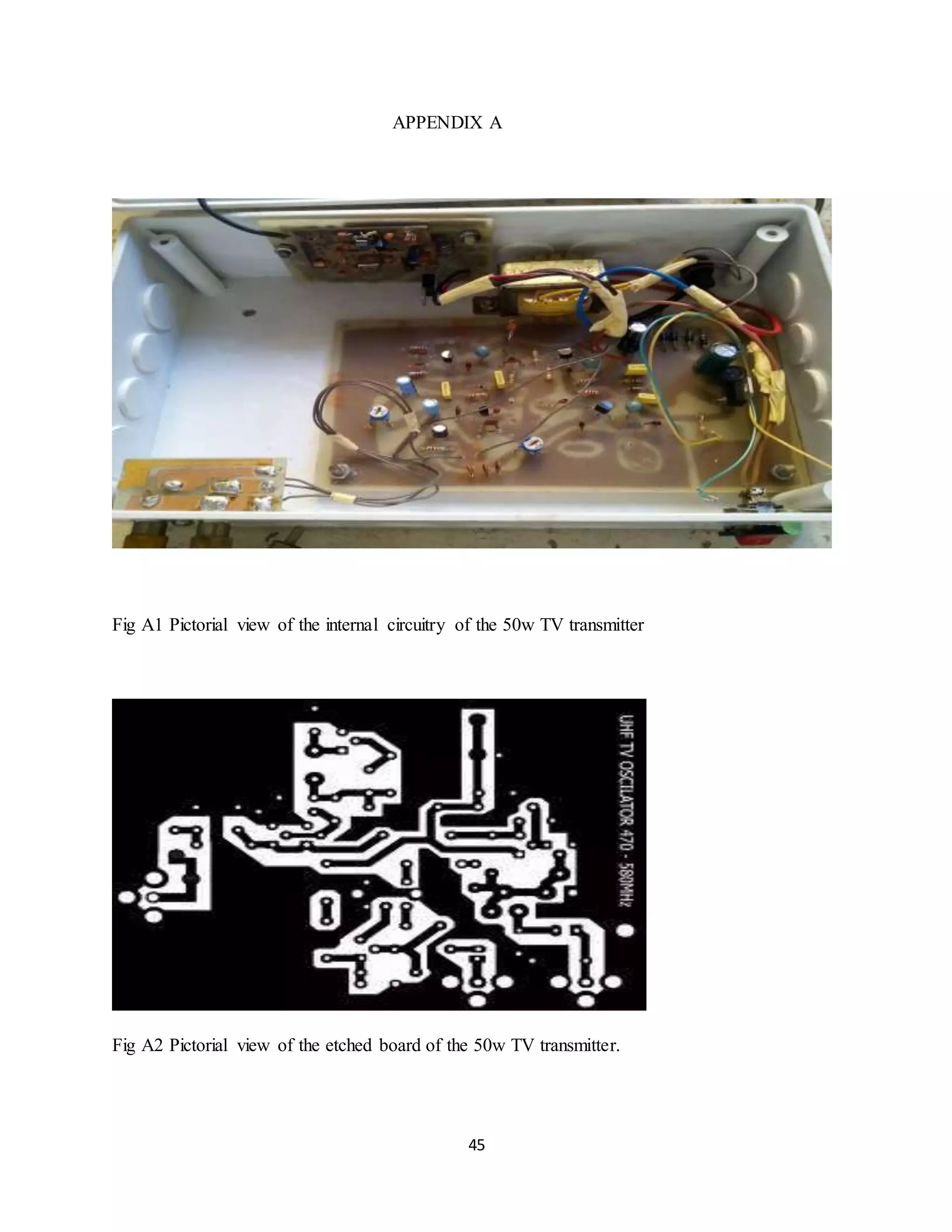 DESIGN AND CONSTRUCTION OF A 50W COLOUR TELEVISION TRANSMITTER | DOCX