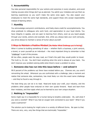7 Elements of a Strong Work Ethic | DOC