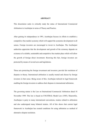 International Commercial Arbitration in Azerbaijan_Serhat Sasmaz ...