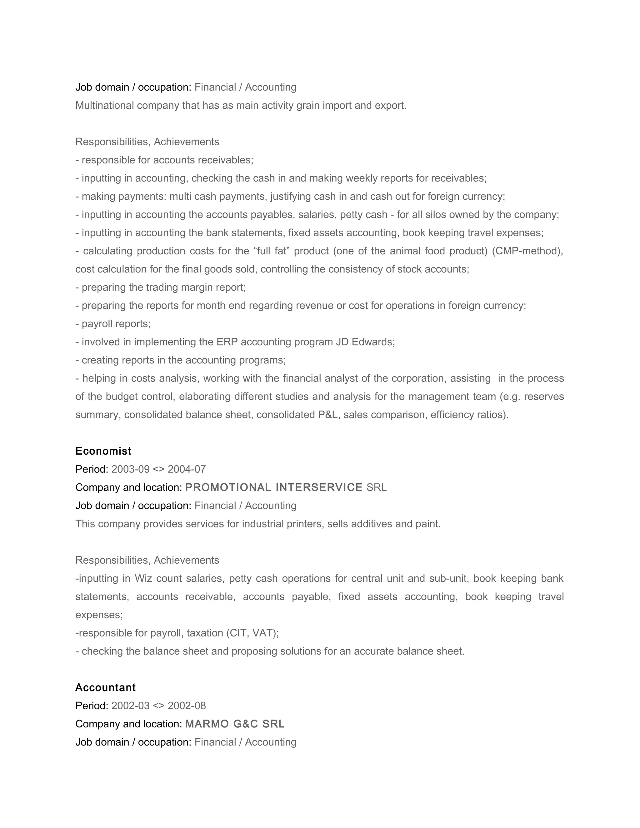 CV Vasilescu Alina Monica | DOC