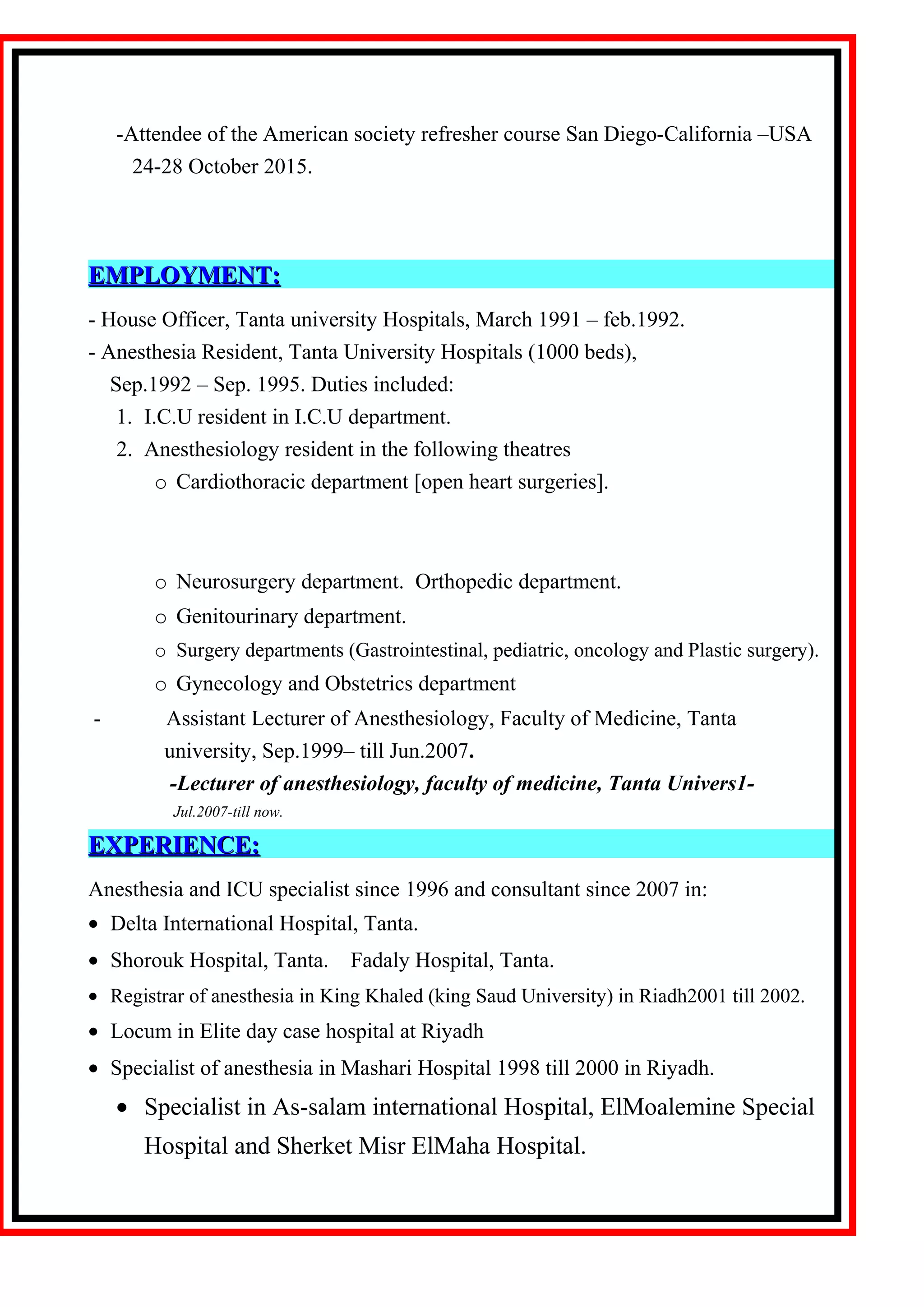 Hesham soliman C V | DOC