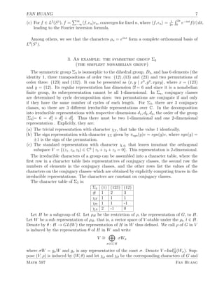 Note on Character Theory-summer 2013 | PDF