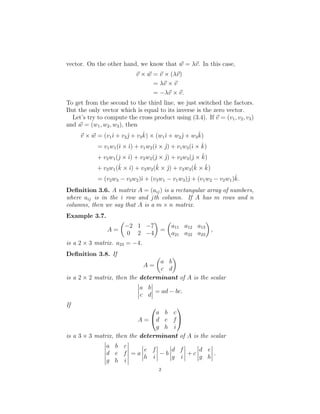 the cross product of vectors | PDF