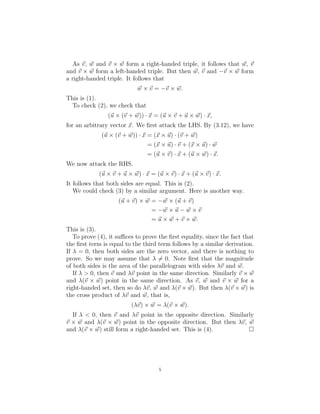 the cross product of vectors | PDF