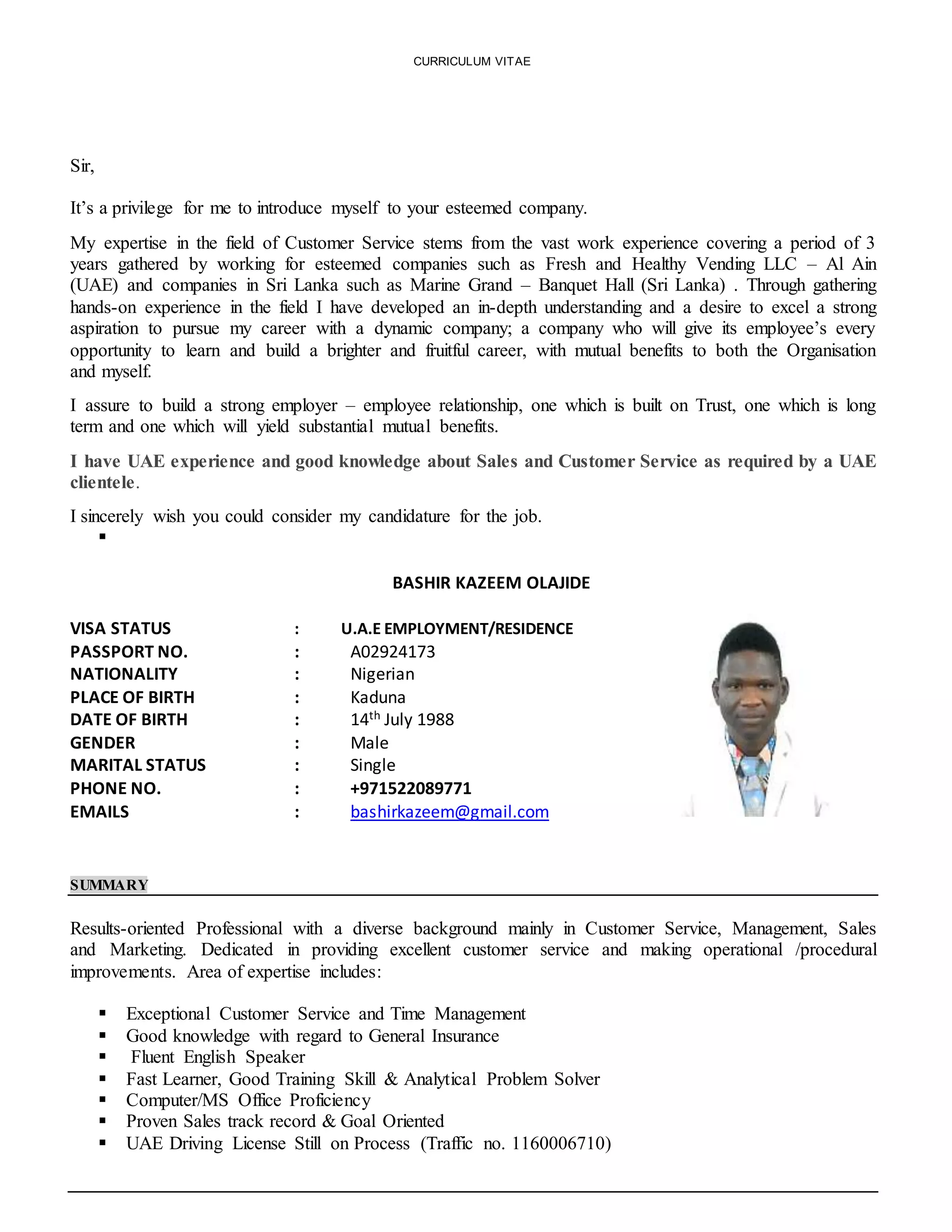 Bashir Cv | DOCX