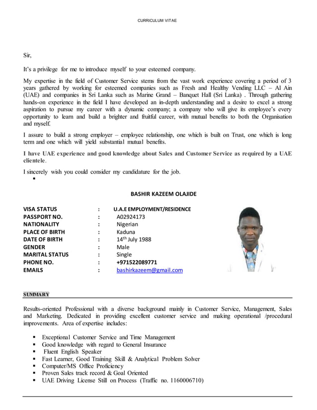 Bashir Cv | DOCX