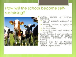 Self-Sufficient School Business | PPT