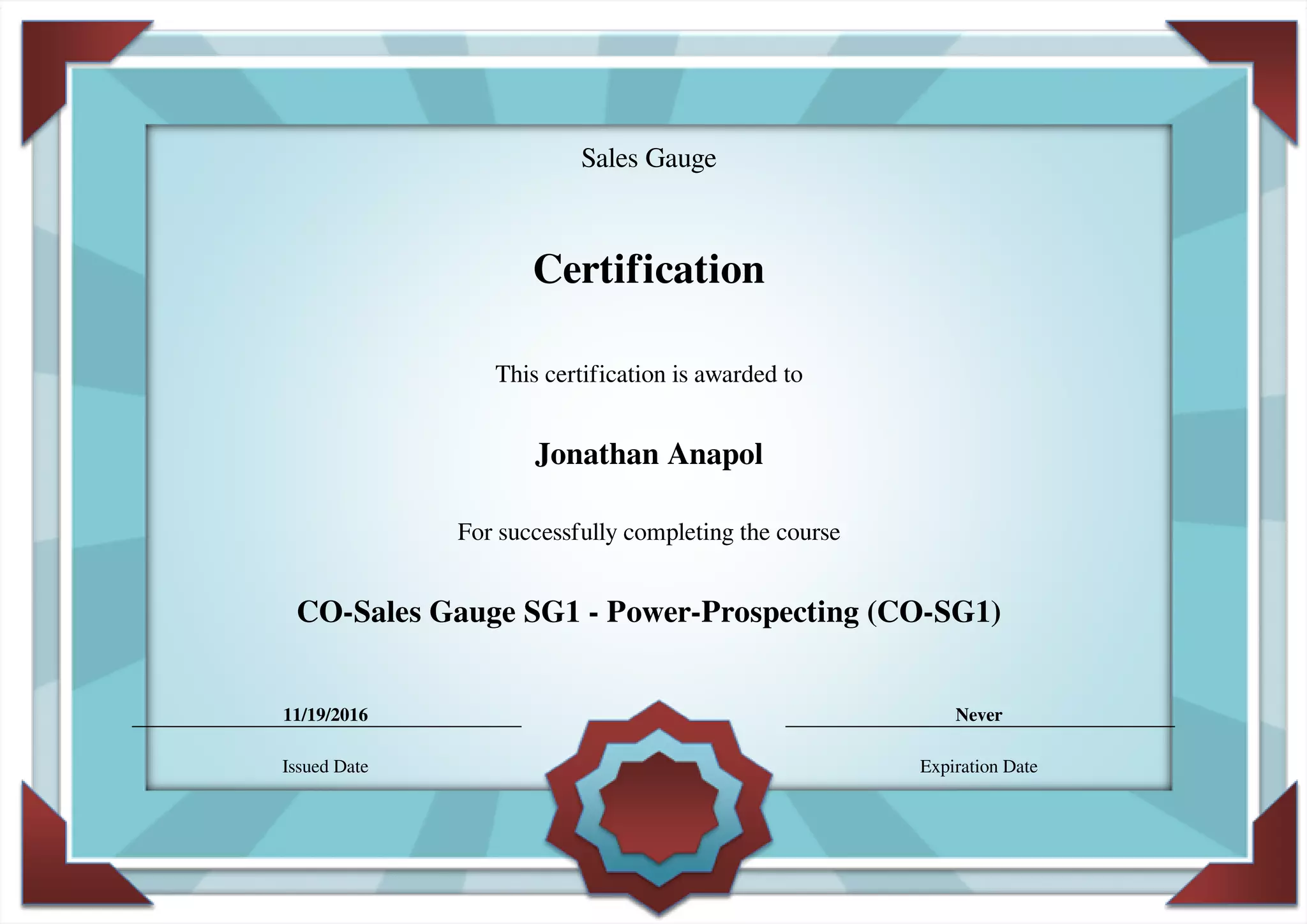 Prospecting certificate | PDF