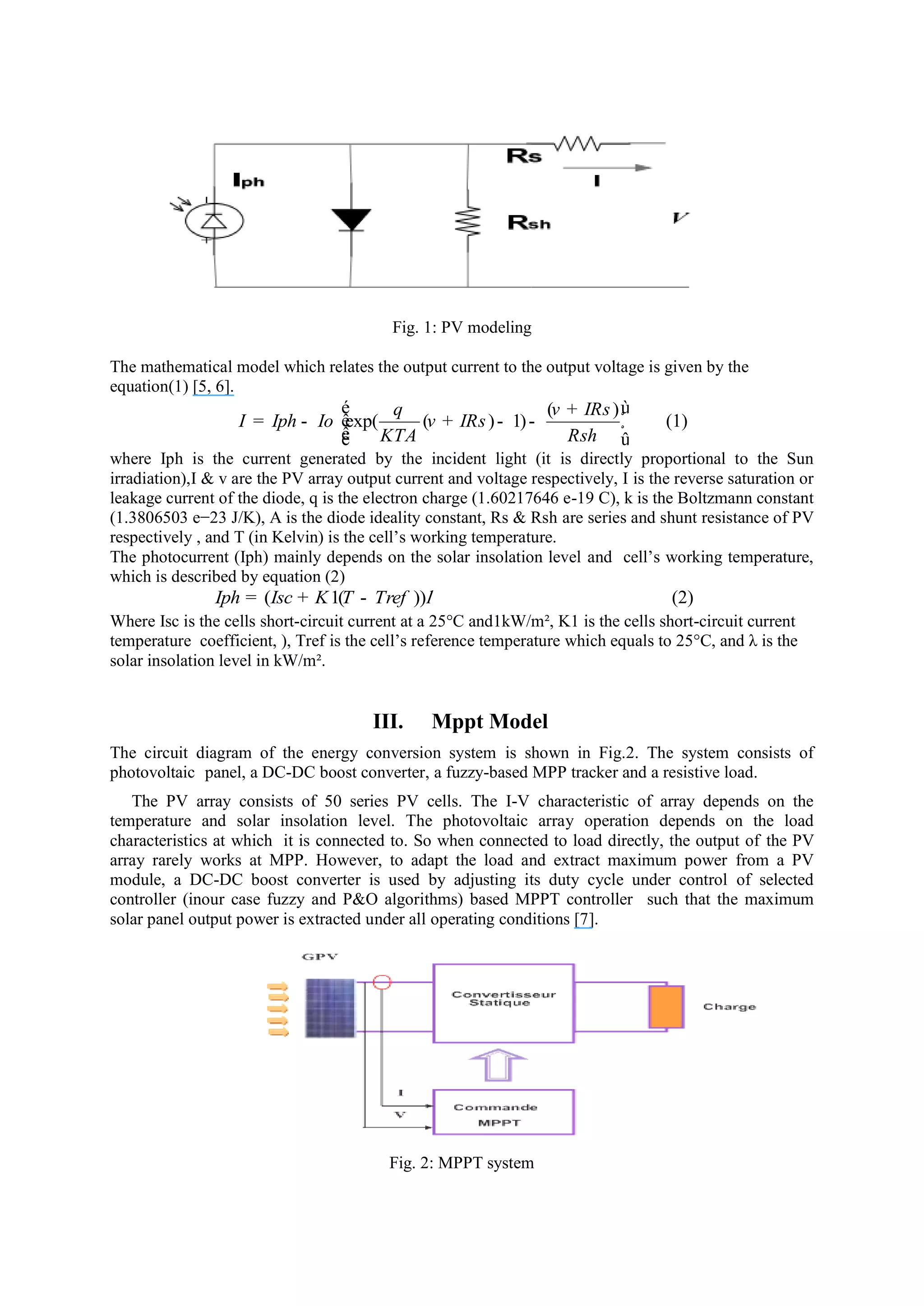 Comparison of P&O and fuzzy MPPT Methods for Photovoltaic System | PDF