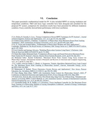 Comparison of P&O and fuzzy MPPT Methods for Photovoltaic System | PDF