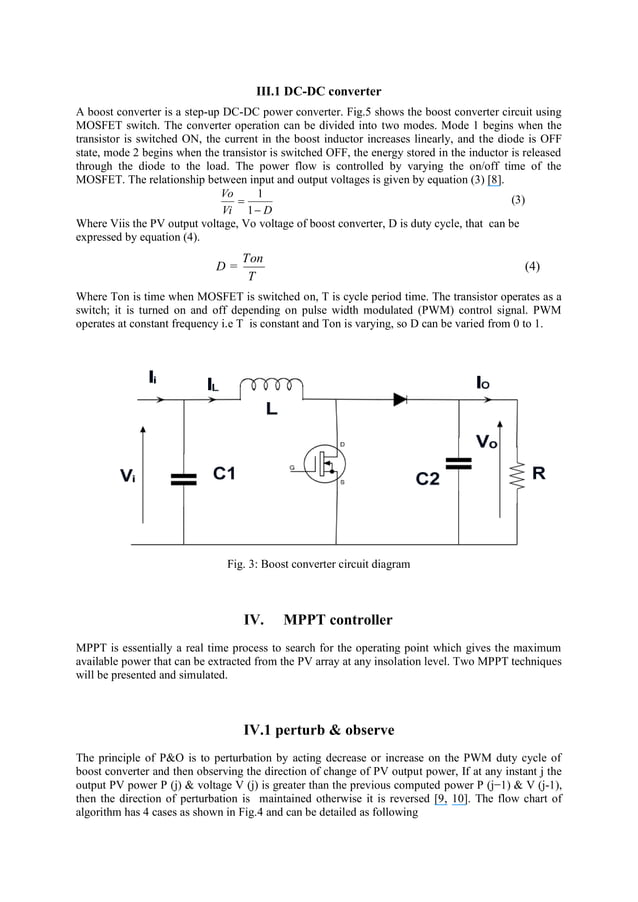Comparison of P&O and fuzzy MPPT Methods for Photovoltaic System | PDF