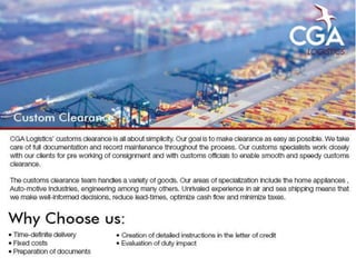 CGA Logistics Company Profile | PPTX | Logistics | Business