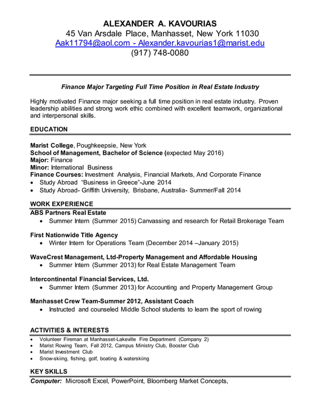 Alex's Resume | PDF
