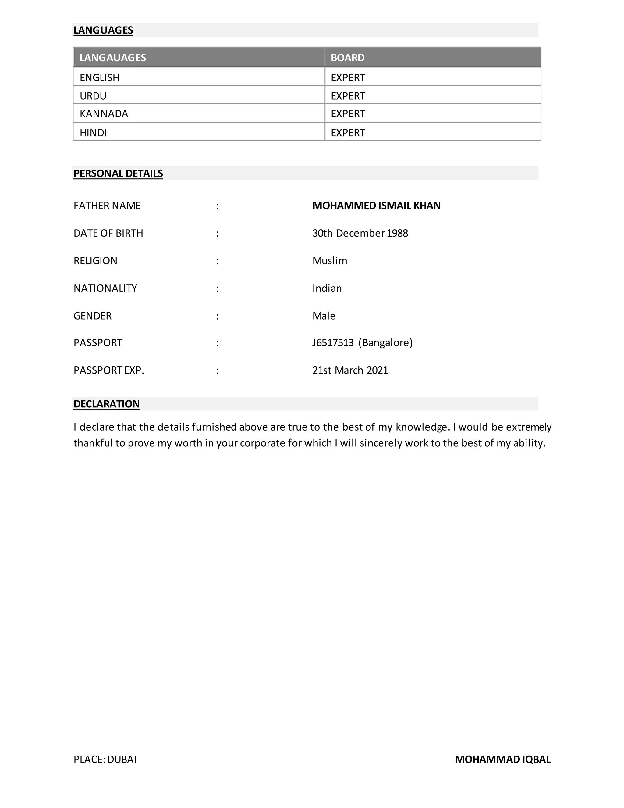 Mohammed Iqbal Khan | DOCX