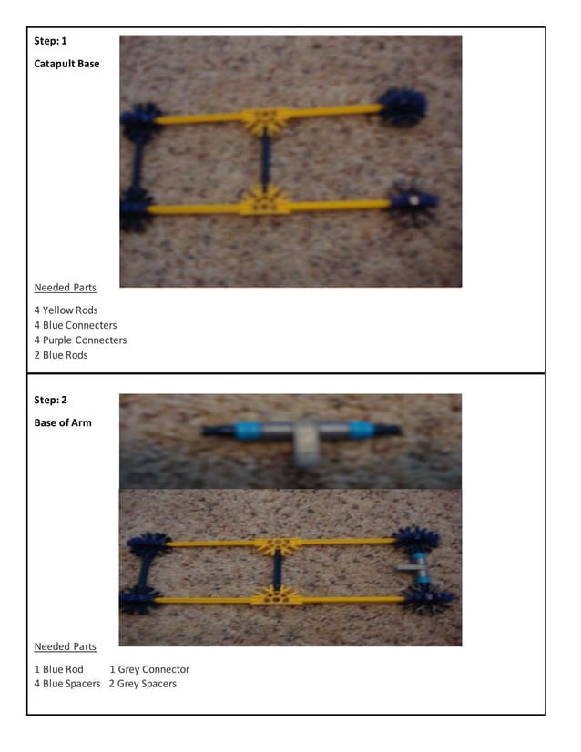 K’nex Catapult Design Instructions #2 | DOCX