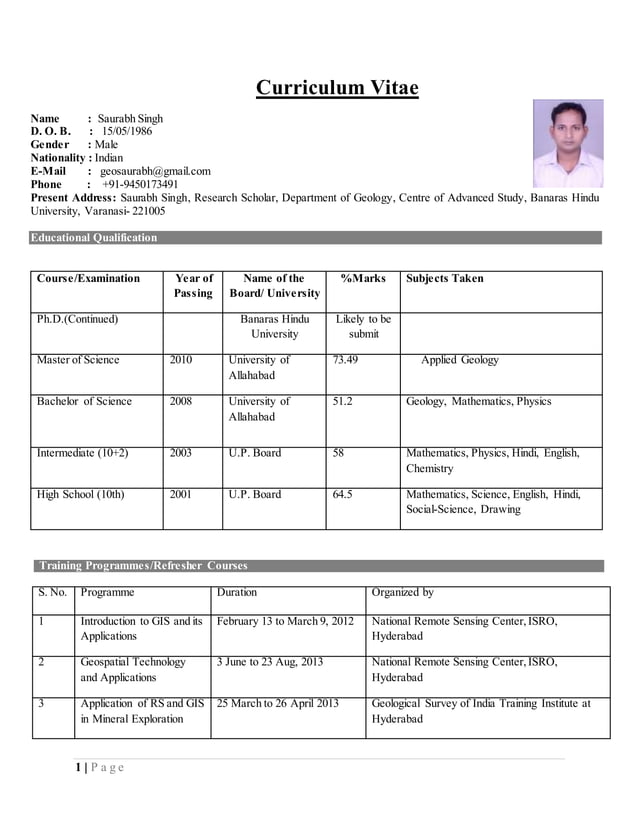 saurabh_Curriculum Vitae | PDF