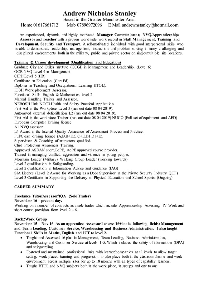 1 Andrew Stanley CV | DOCX