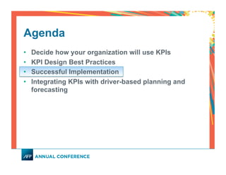 Using KPIs for Tracking Strategy and Driver Based Budgeting | PDF