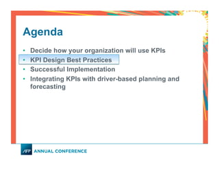 Using KPIs for Tracking Strategy and Driver Based Budgeting | PDF