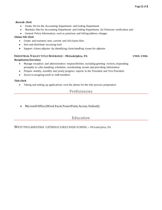 Kathy Miller Resume | PDF