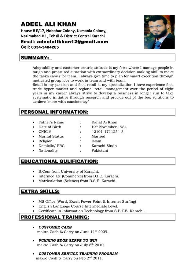 CV - ADEEL ALI KHAN - Copy | DOC