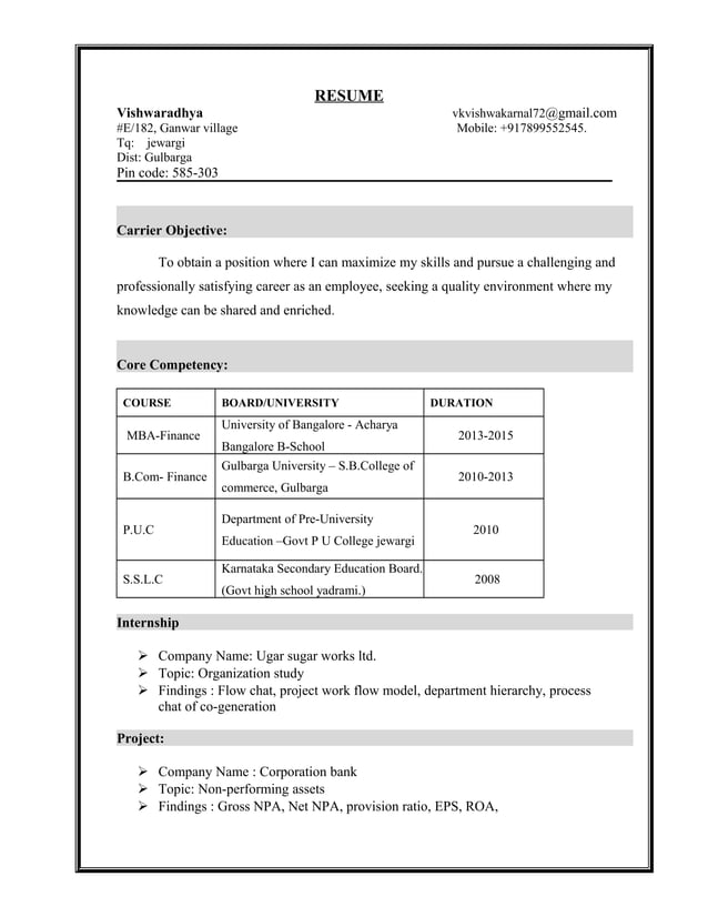 Vishwa_Resume | PDF