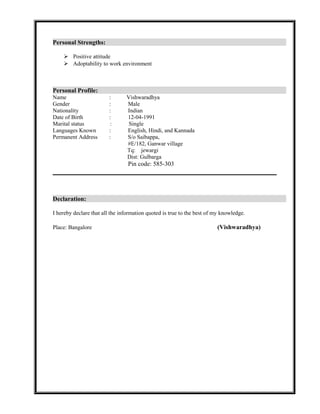 Vishwa_Resume | PDF