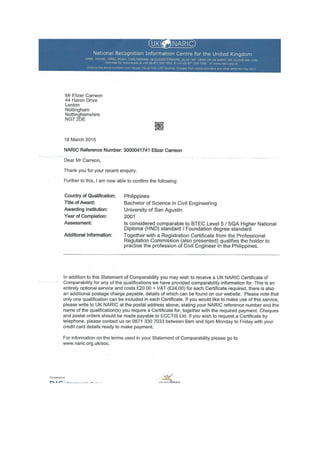 NARIC assessment | PDF