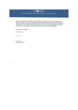 NARIC assessment | PDF