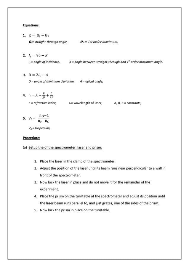 Refractive Index Lab | PDF | Physics | Science