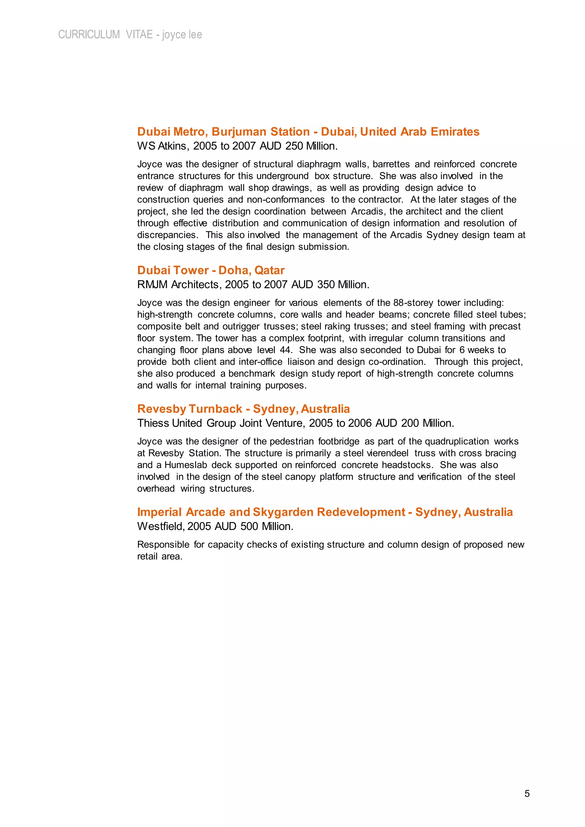 Joyce Lee_2016_ARCADIS_CV | PDF