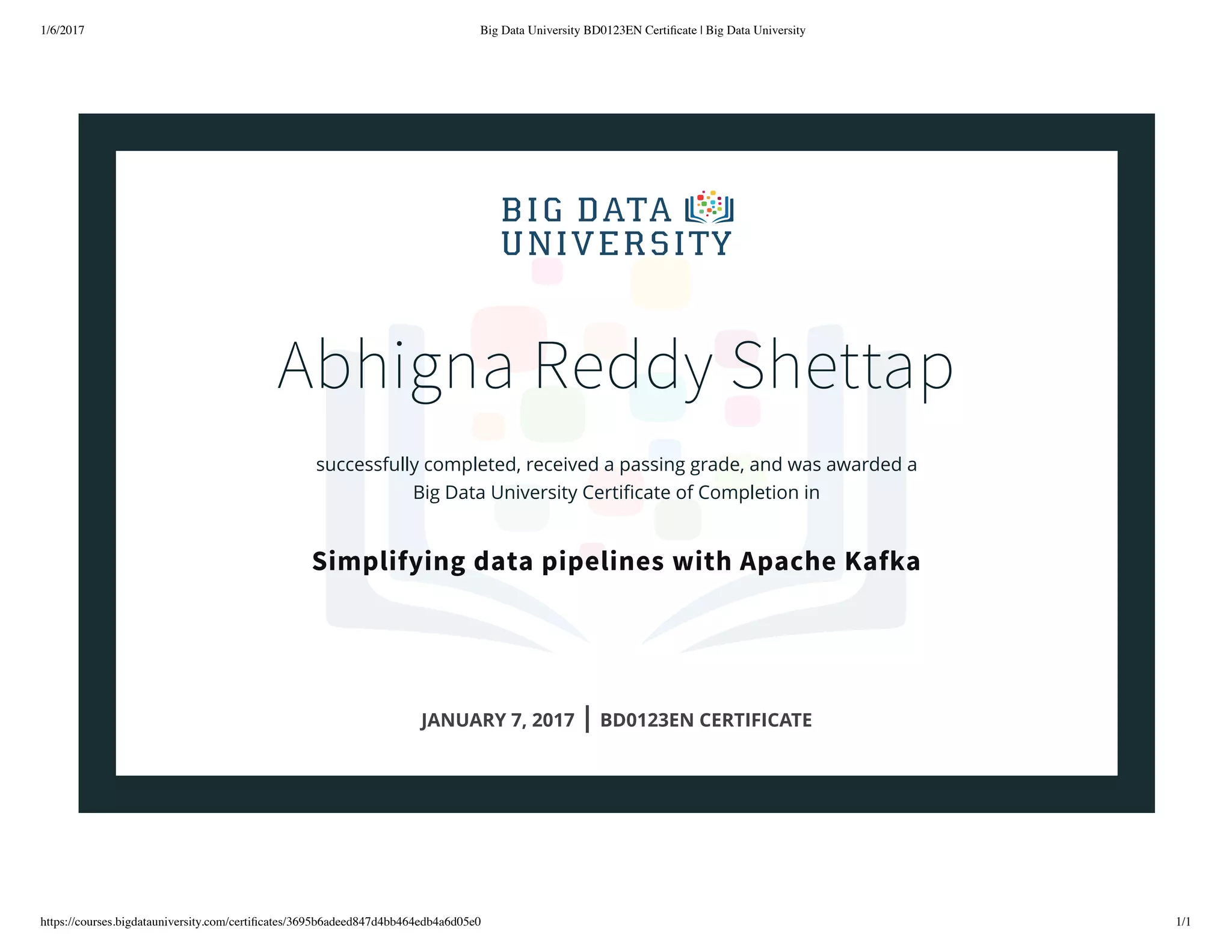 Certificate Kafka | PDF