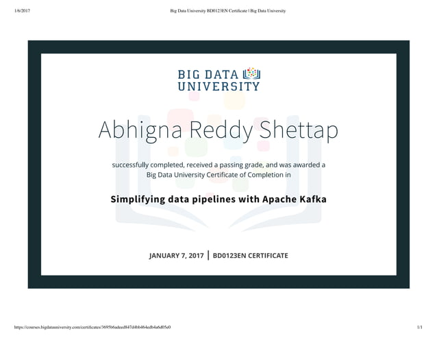 Certificate Kafka | PDF