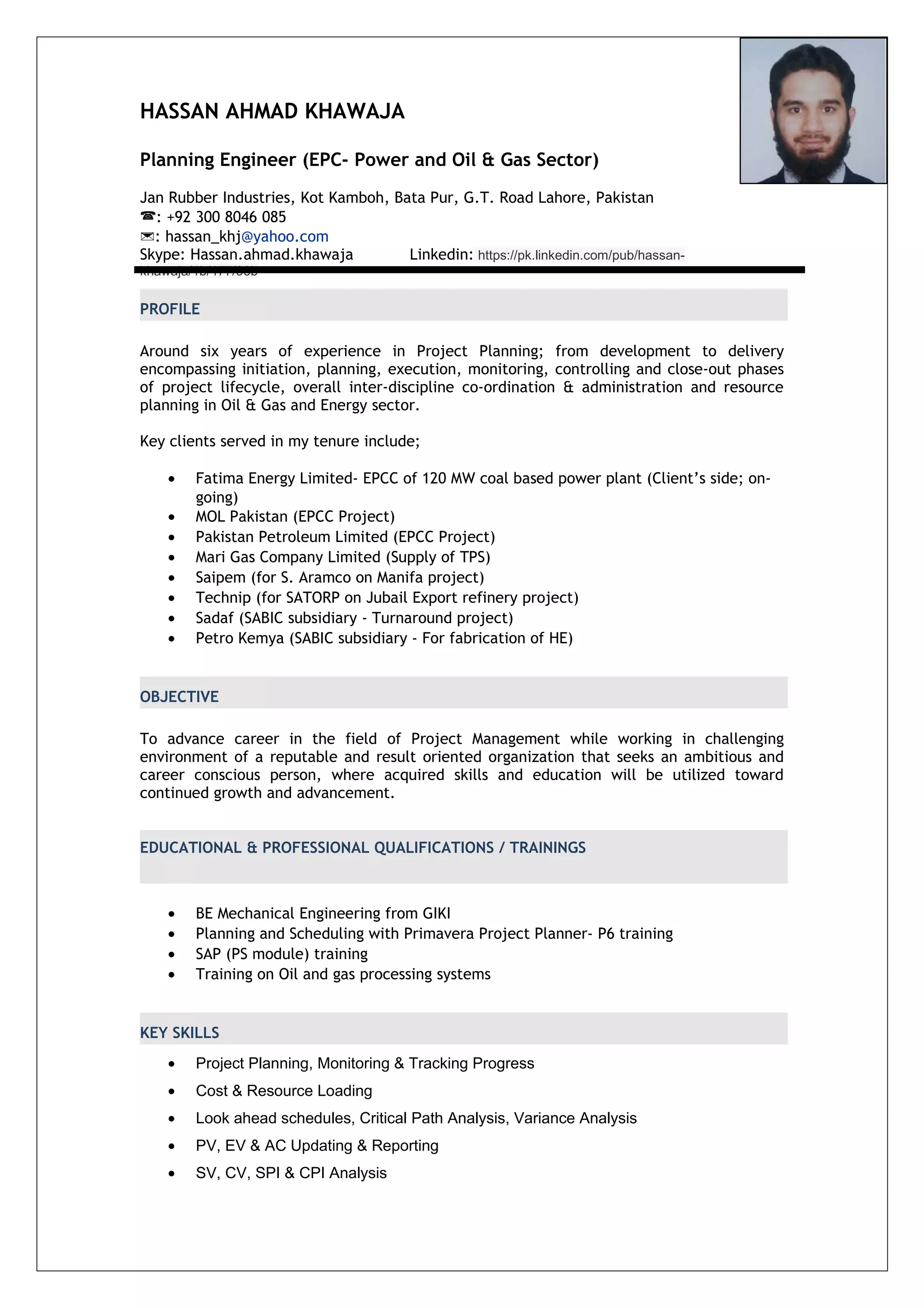 CV - Hassan-Planning | DOC