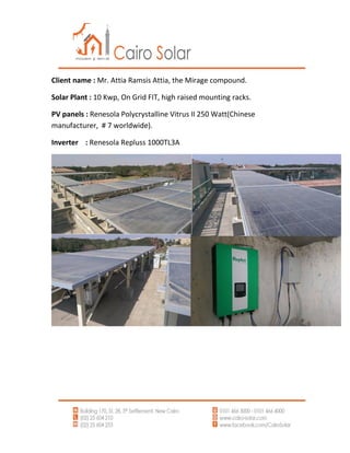 Cairo Solar projects | PDF