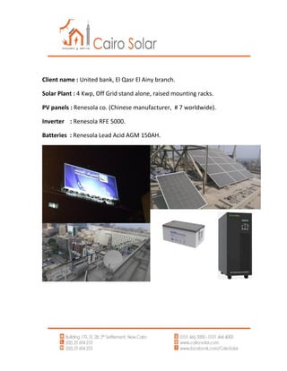 Cairo Solar projects | PDF