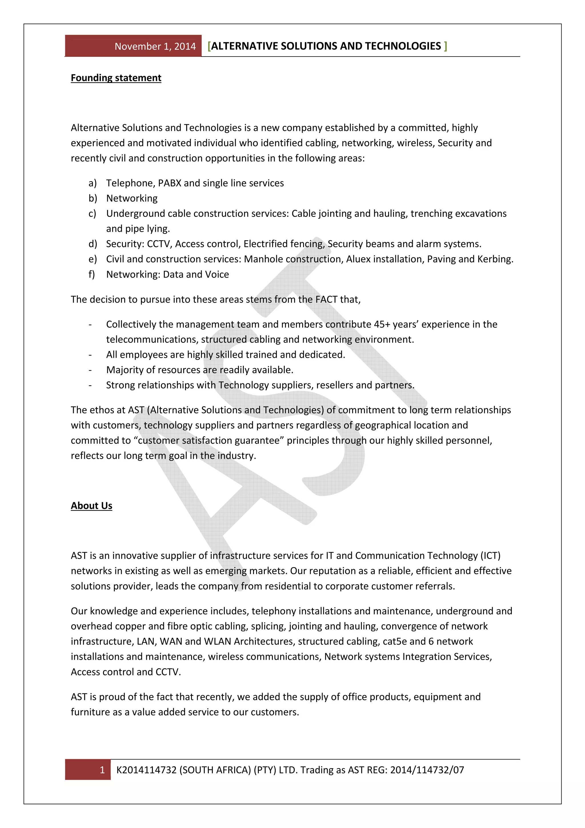 AST company Profile(2) | PDF