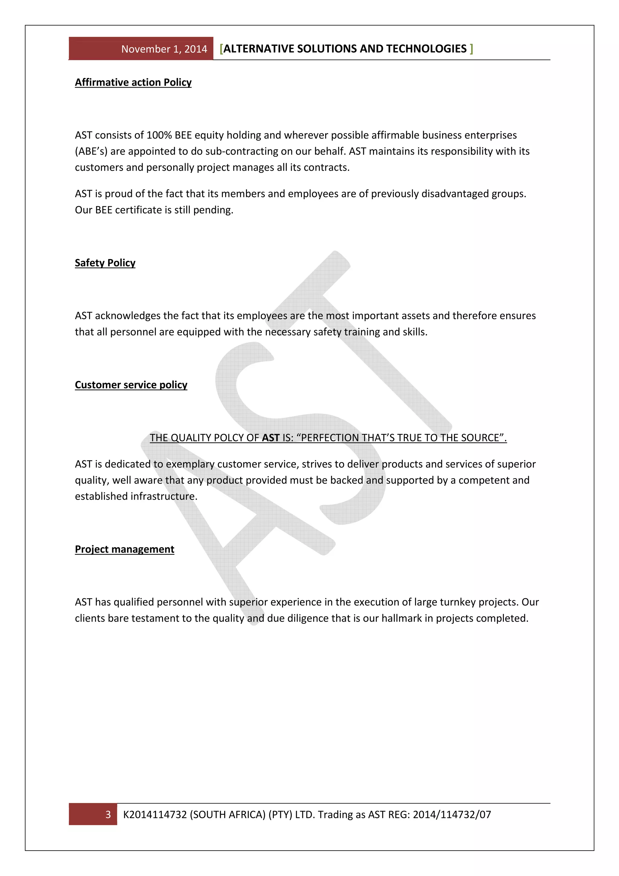 AST company Profile(2) | PDF