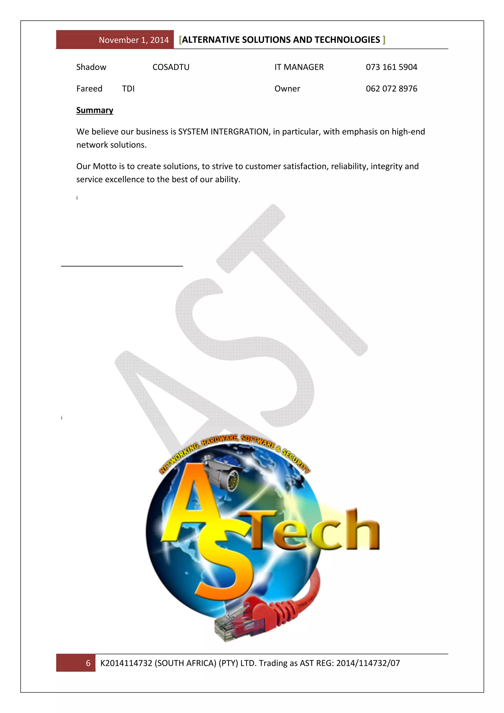 AST company Profile(2) | PDF
