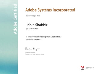 Adobe Certificate | PPT