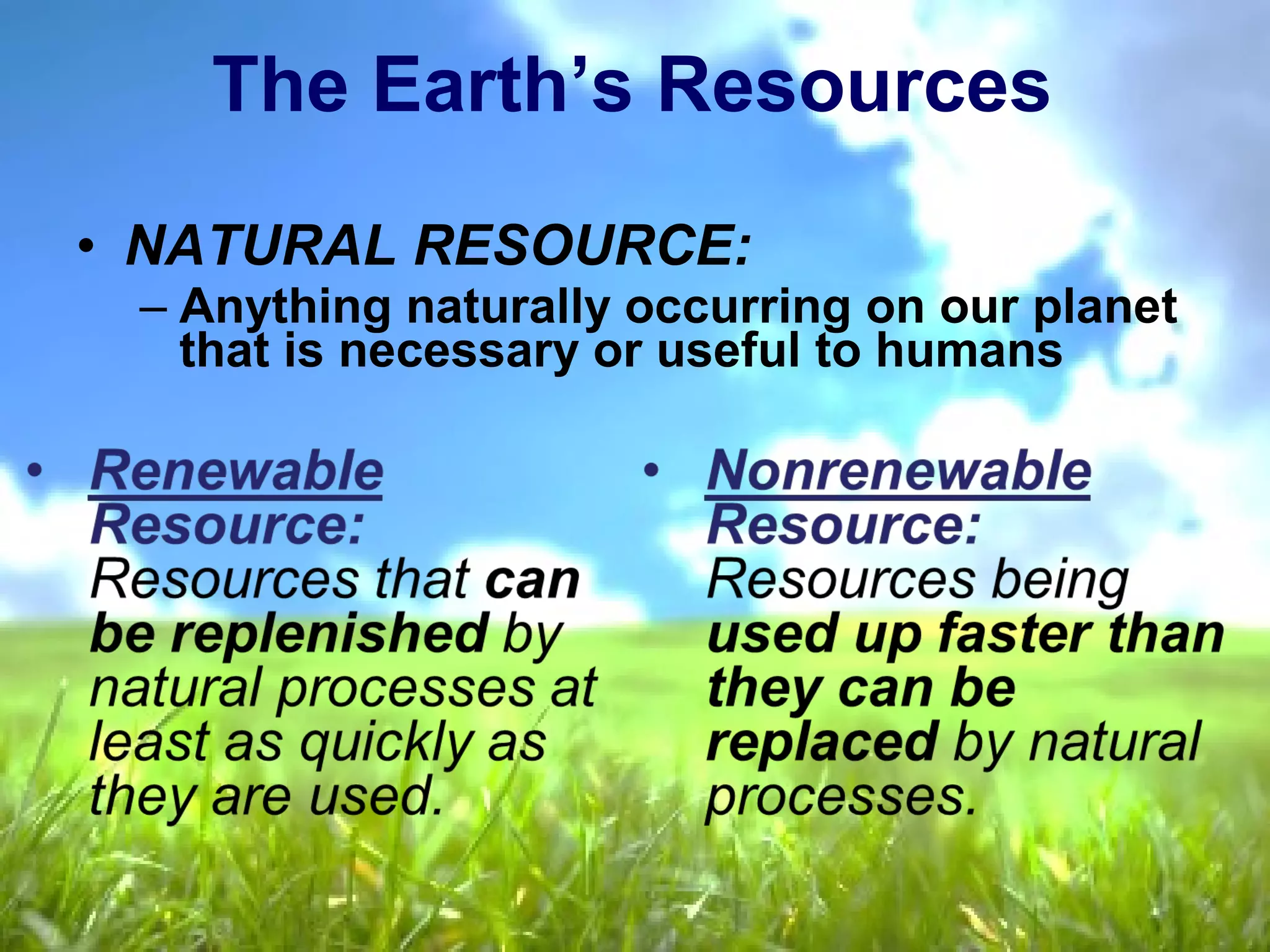 Earth's Resources | PPT